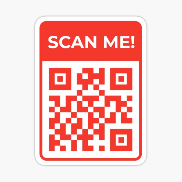 " qr code label smartphone scan me tag" Sticker for Sale by ...