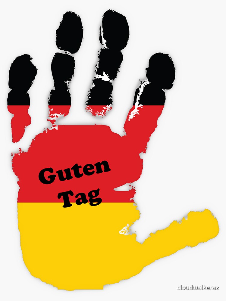 "Guten Tag!" Sticker for Sale by cloudwalkeraz | Redbubble
