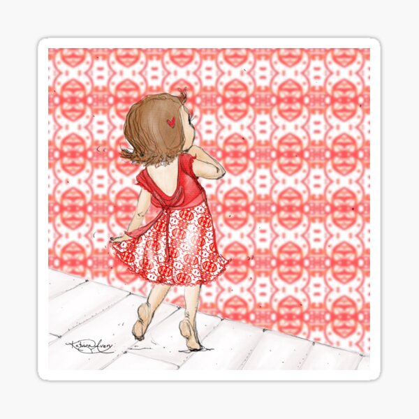 "Little Red Dancer" Sticker for Sale by KatrinaAvery | Redbubble
