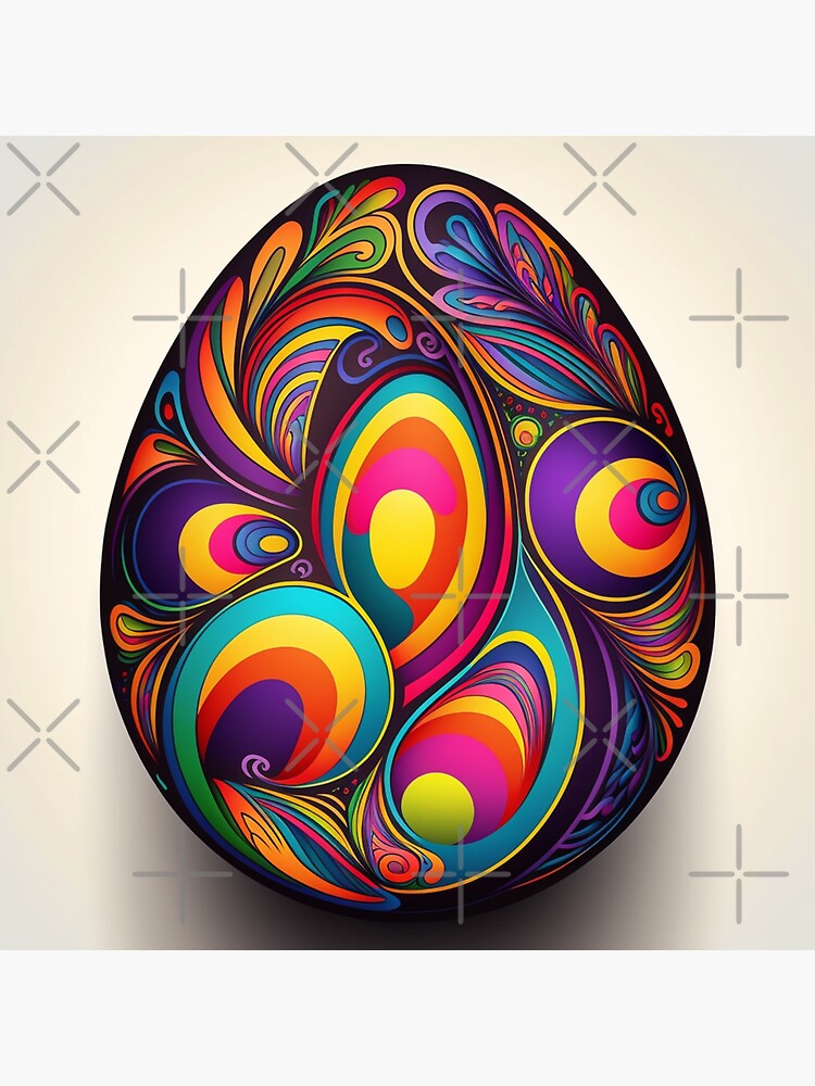"Psychedelic Easter eggs " Sticker for Sale by CleverCulture | Redbubble