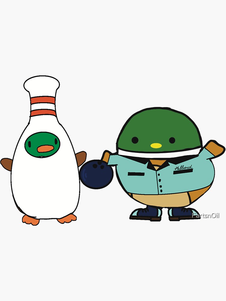 "bowling duck duo" Sticker for Sale by FartsnOil | Redbubble