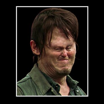 "Tiny Sad Face Daryl" Sticker for Sale by Gogmagosh | Redbubble