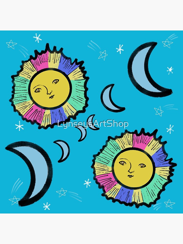 Fondo De Sol Y Luna Celestiales Patrón De Espacio Ininterrumpido Con