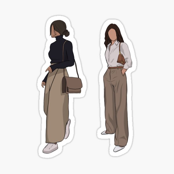 "Aesthetic Girls Outfit Journaling sticker" Sticker for Sale by Alfiona ...