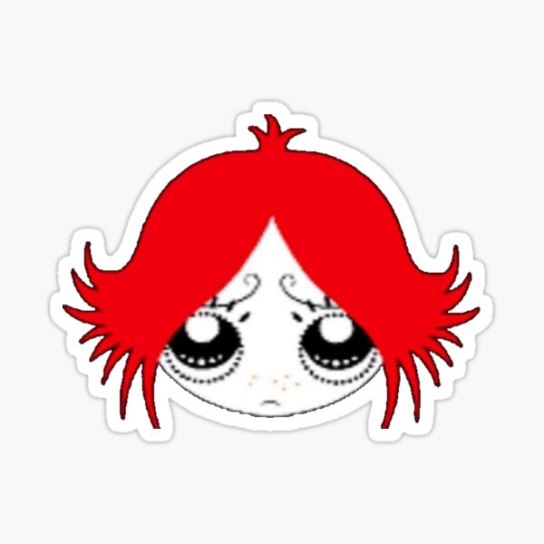 "Ruby Gloom head" Sticker for Sale by -y2k- | Redbubble