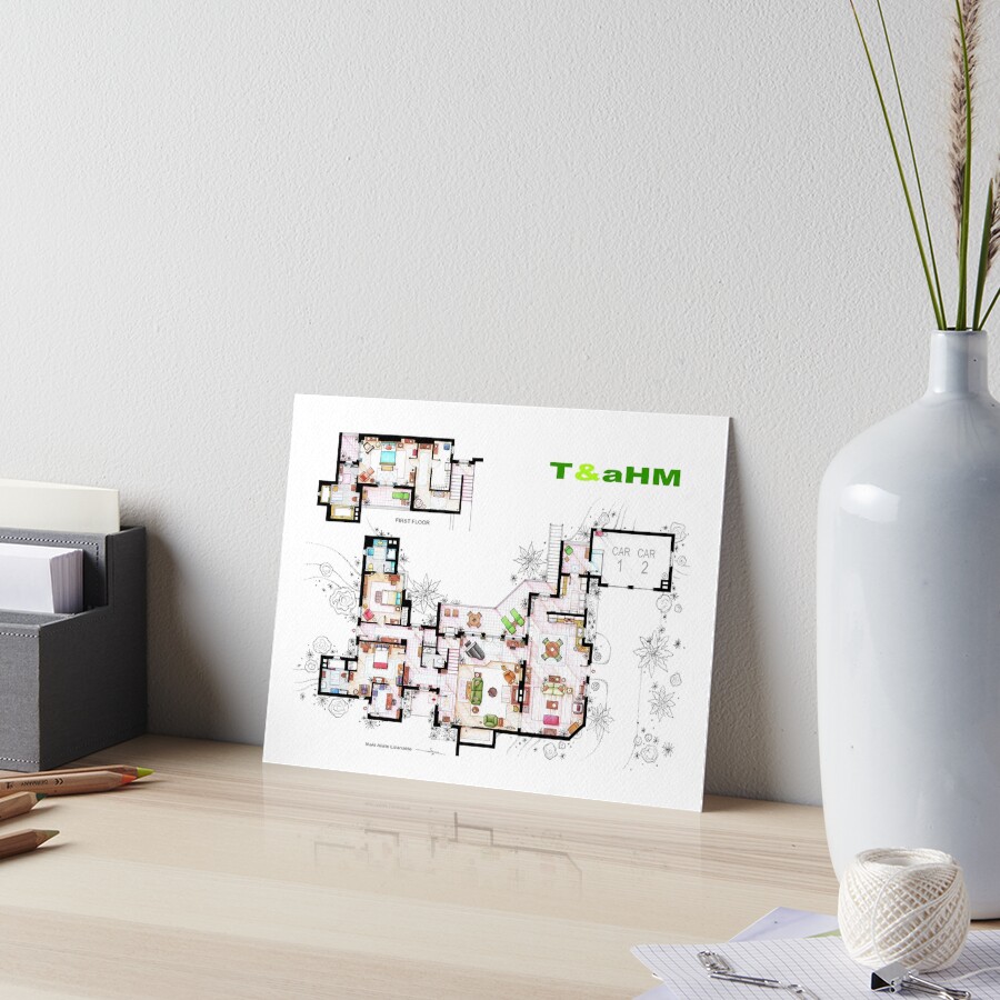 "Beach House of Charlie Harper from T & aHM" Poster by nikneuk | Redbubble