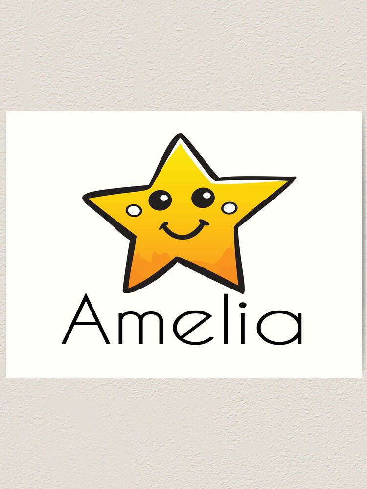 "Amelia Cute Star My Name is Amelia! " Art Print by ProjectX23 | Redbubble