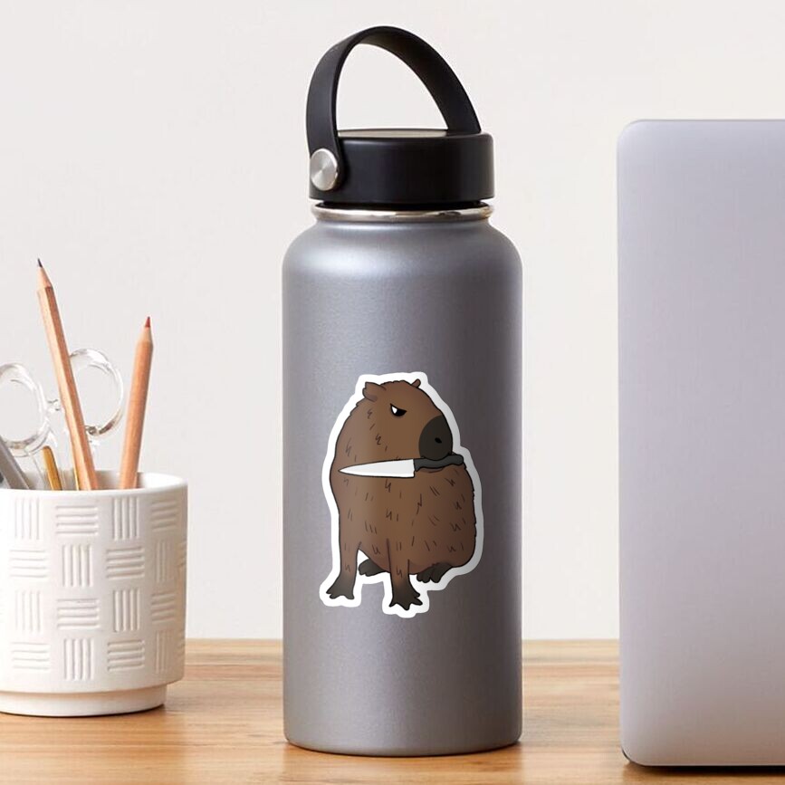 "Capybara with KNIFE" Sticker for Sale by PhongCots-Art | Redbubble