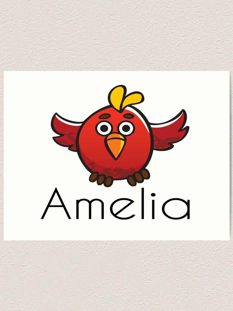 "Amelia Cute Bird My Name is Amelia! " Art Print by ProjectX23 | Redbubble