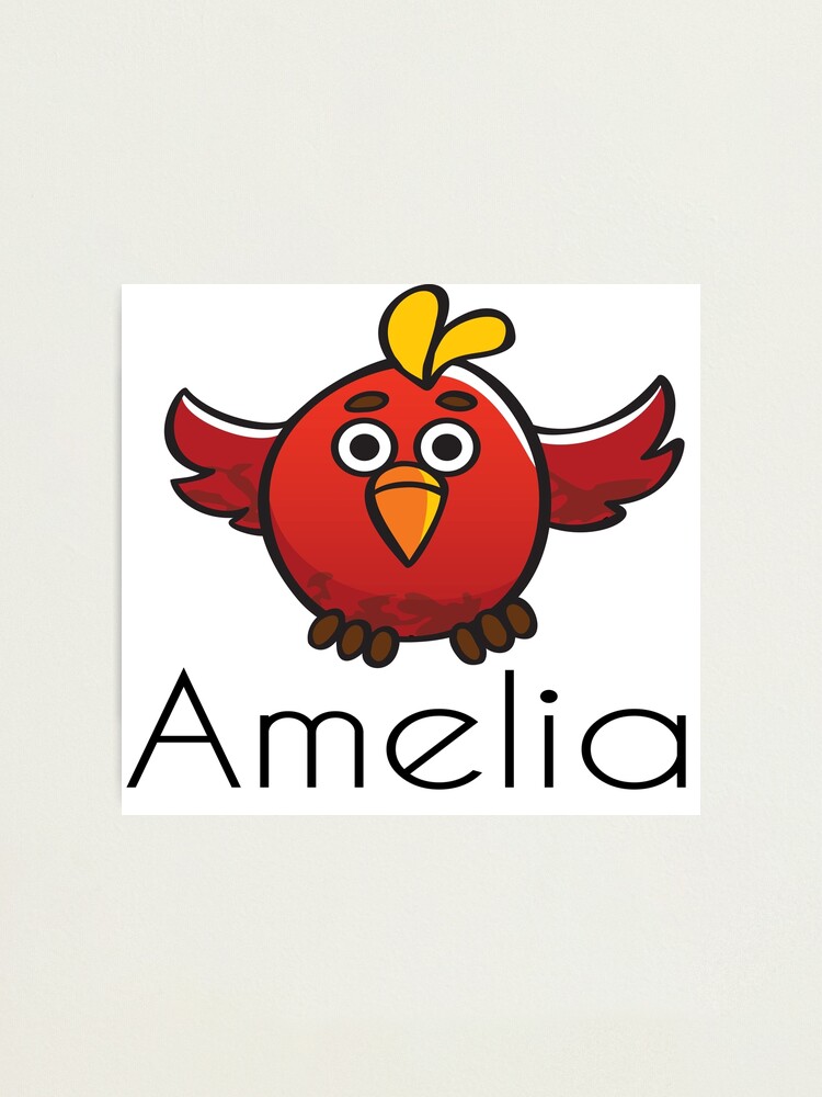 "Amelia Cute Bird My Name is Amelia! " Photographic Print for Sale by ...