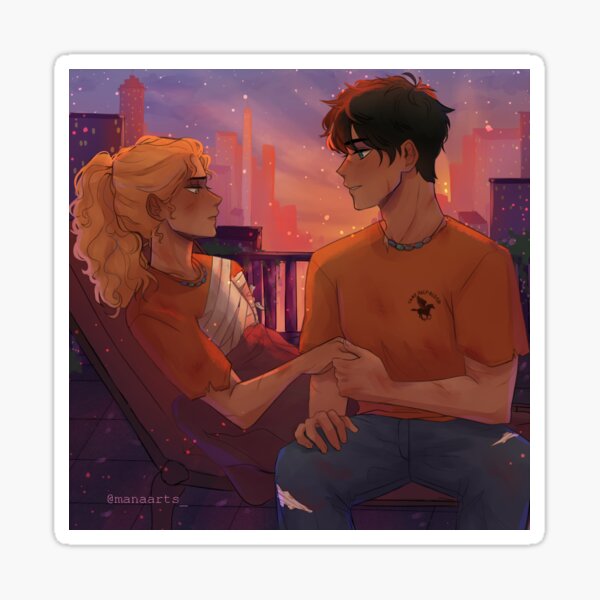 "percy jackson & annabeth chase" Sticker for Sale by manaarts-art ...
