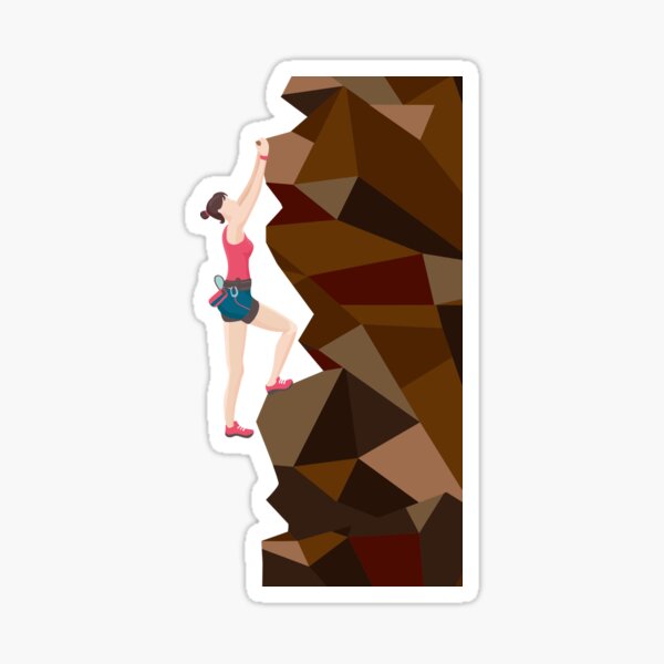 "Vintage Cool Girl Rock Climbing" Sticker for Sale by mrsmitful | Redbubble