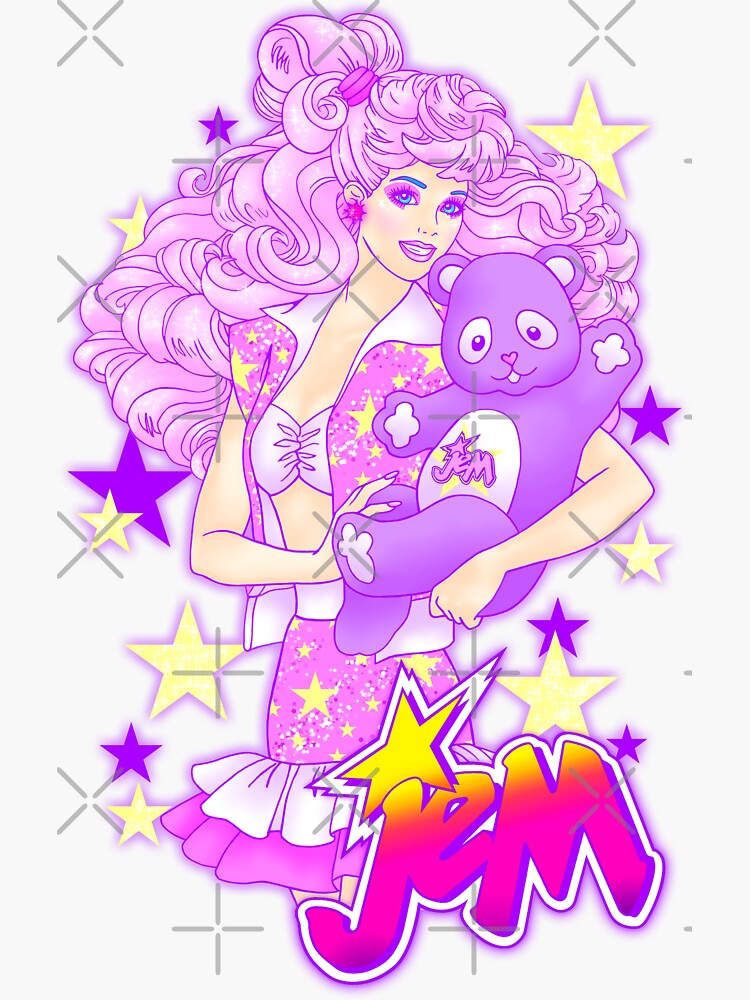 "Jem and the Holograms - Party on in Pink (Pink)" Sticker for Sale by ...