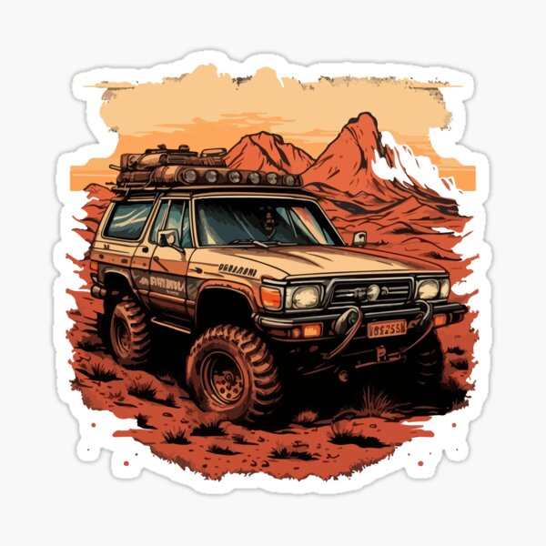 "Land cruiser 80 series t shirt design" Sticker for Sale by AIgamer ...