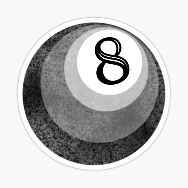 "8 Ball" Sticker for Sale by ZGarbageTurtle | Redbubble