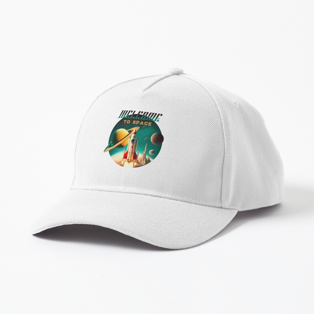 "Welcome to space — Vintage retro space poster, retrofuturism poster ...