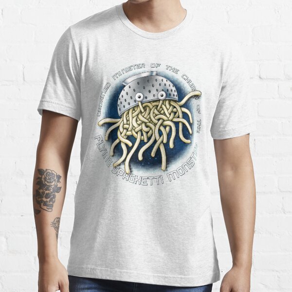 "Minister of the Church of the Flying Spaghetti Monster FSM" T-shirt ...