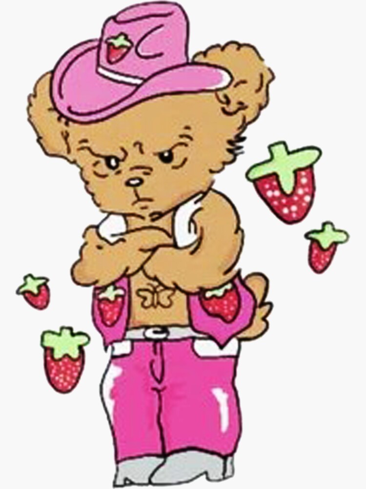 "Harry Bear Strawberry" Sticker for Sale by alisanshoot | Redbubble
