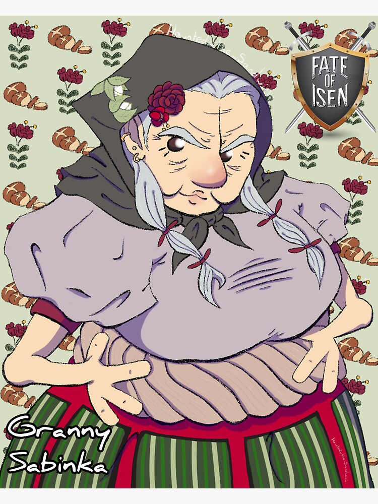 "Granny Sabinka - Name and Logo" Sticker for Sale by fateofisen | Redbubble
