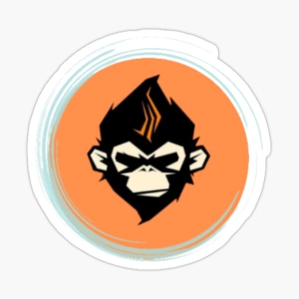"MONKEY LOGO" Sticker for Sale by MetooStore ⭐⭐⭐⭐⭐ | Redbubble