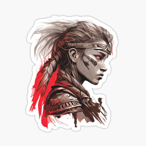 "Viking Woman" Sticker for Sale by ShadowAndSlate | Redbubble