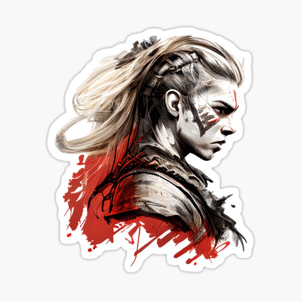 "Viking Warrior Woman" Sticker for Sale by ShadowAndSlate | Redbubble