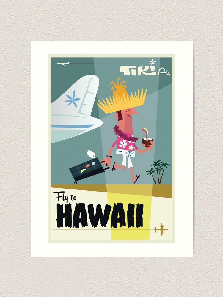 "Fly to ...Hawaii travel poster" Art Print for Sale by GAGodel | Redbubble