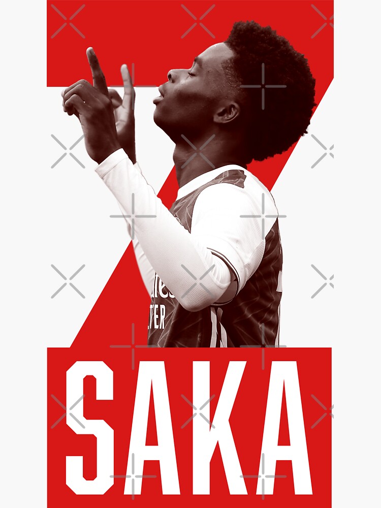 "Bukayo Saka" Sticker for Sale by SYGN | Redbubble