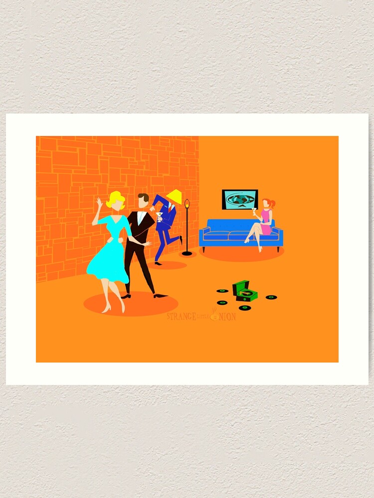 "Retro Cartoon Cocktail Party " Art Print for Sale by StrangeLilOnion ...