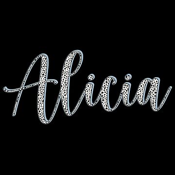 "Alicia name, Dalmatian pattern Alicia first name" Sticker for Sale by ...