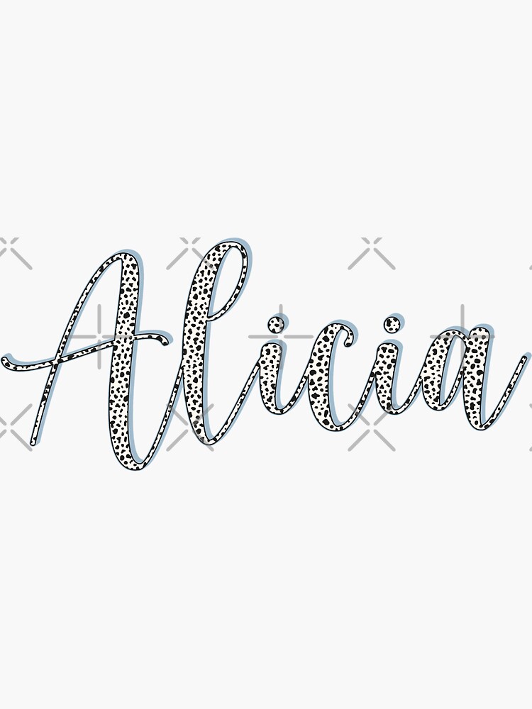"Alicia name, Dalmatian pattern Alicia first name" Sticker for Sale by ...
