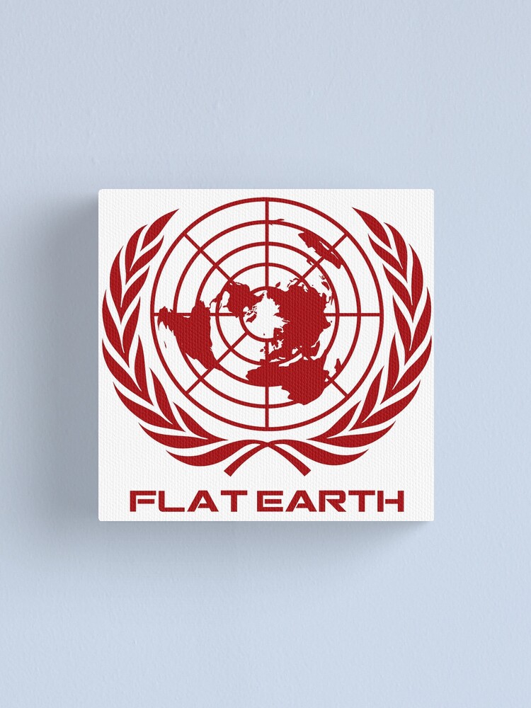 "Flat Earth Map Logo" Canvas Print by flatearth1111 | Redbubble