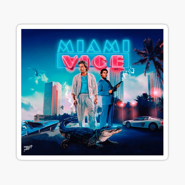 "Miami Vice Enhanced ed." Sticker for Sale by emilmiami | Redbubble