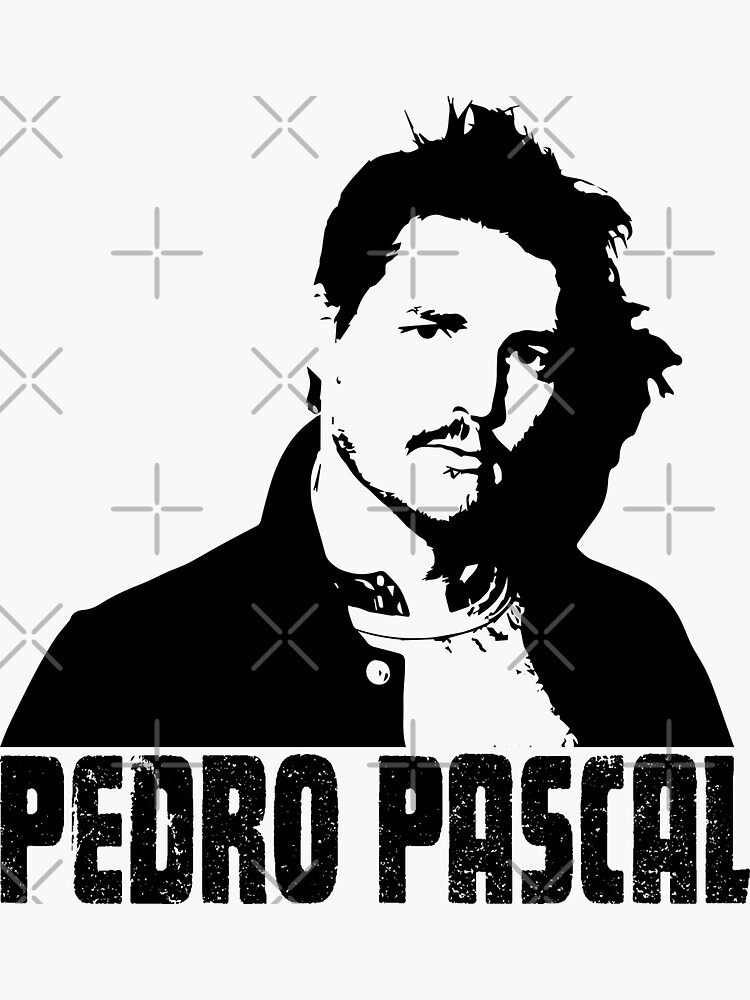 "Pedro Pascal Chilean-American actor designs " Sticker for Sale by ...