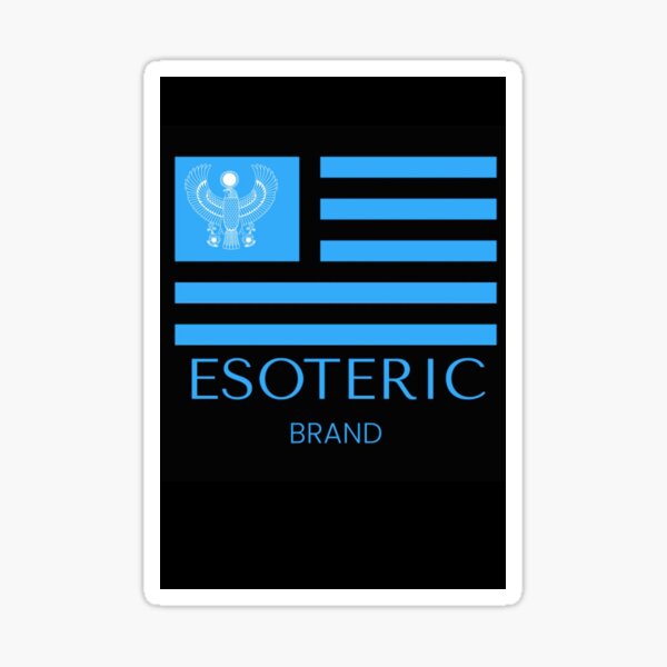 "ESOTERIC BRAND FLAG" Sticker for Sale by Rouxman72 | Redbubble