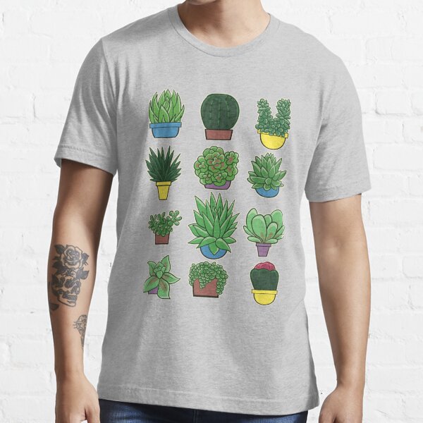"Succulents Cacti Garden Pots" T-shirt for Sale by empressofdirt ...
