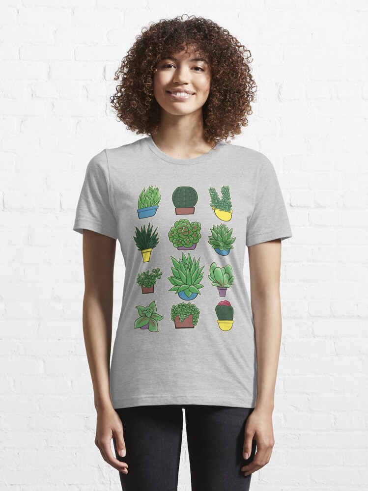 "Succulents Cacti Garden Pots" T-shirt for Sale by empressofdirt | Redbubble | succulents t ...