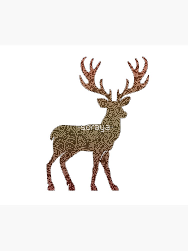 "Deer zentangle art" Art Print by -soraya- | Redbubble