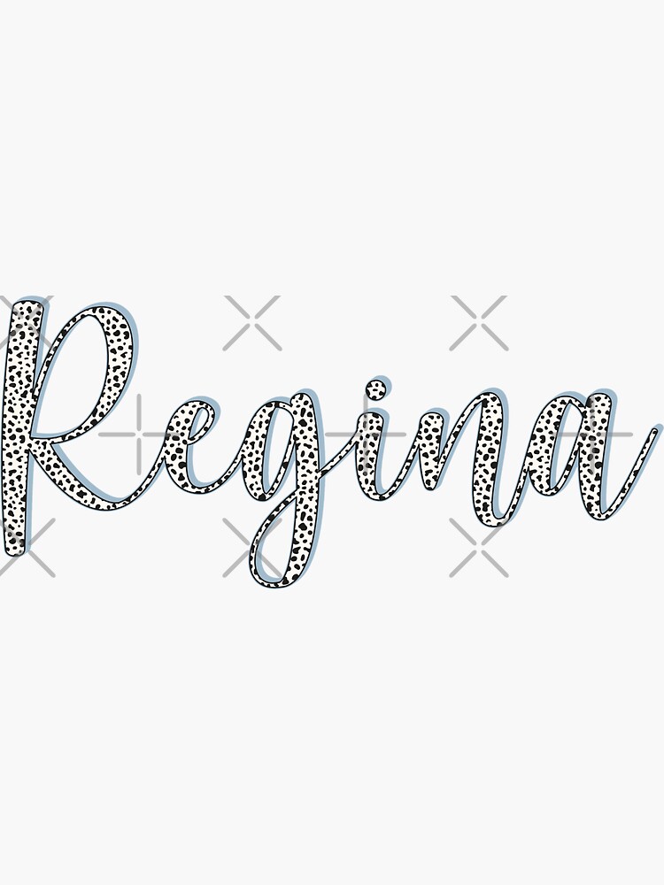 "Regina name, Dalmatian pattern Regina first name" Sticker for Sale by ...