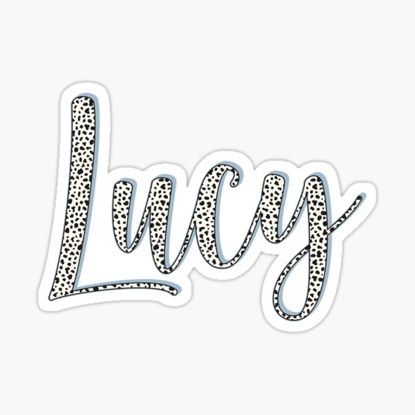 "Lucy name, Dalmatian pattern Lucy first name" Sticker for Sale by ...