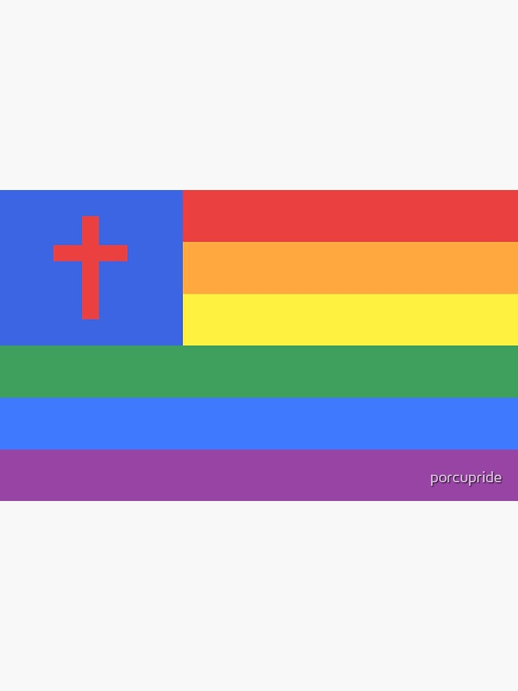 "Christian LGBT+ Pride Flag (v.1)" Canvas Print by porcupride | Redbubble