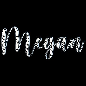 "Megan name, Dalmatian pattern Megan first name" Sticker for Sale by Danylo Mikhnievych | Redbubble