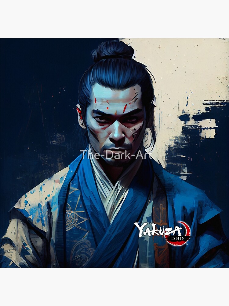 Yakuza Ishin Samurai in Blue Robes, like a Dragon. Premium Matte ...