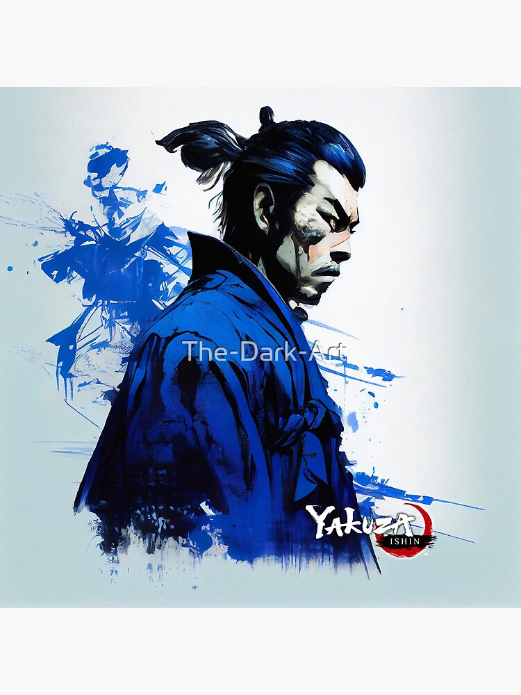 Yakuza Ishin Samurai in Blue Robes, like a Dragon. Premium Matte ...