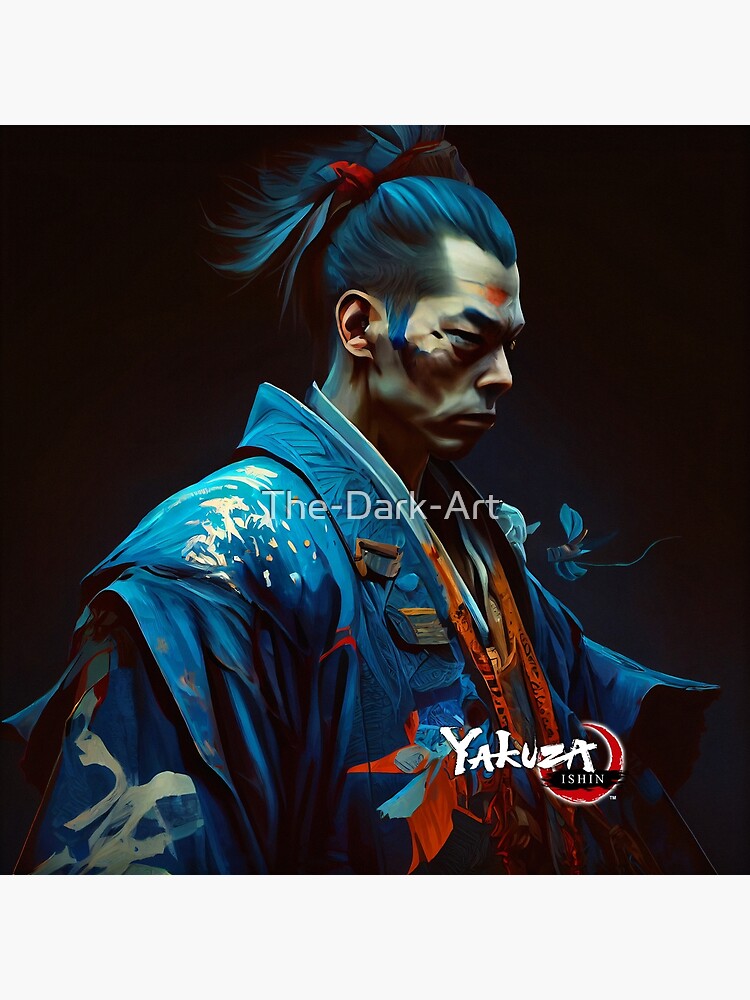 Yakuza Ishin Samurai In Blue Robes, Like A Dragon. Premium Matte ...