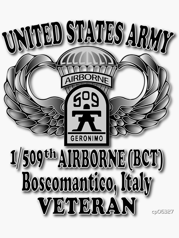 "1st/509th Airborne- Boscomantico, Italy" Sticker for Sale by cp06327 ...