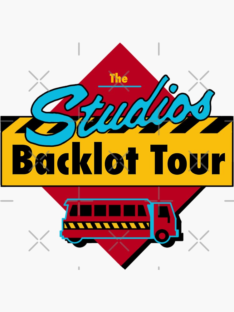 "The Studios Backlot Tram Tour Logo" Sticker for Sale by ...