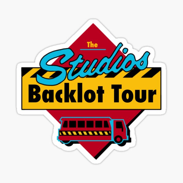"The Studios Backlot Tram Tour Logo" Sticker for Sale by ...