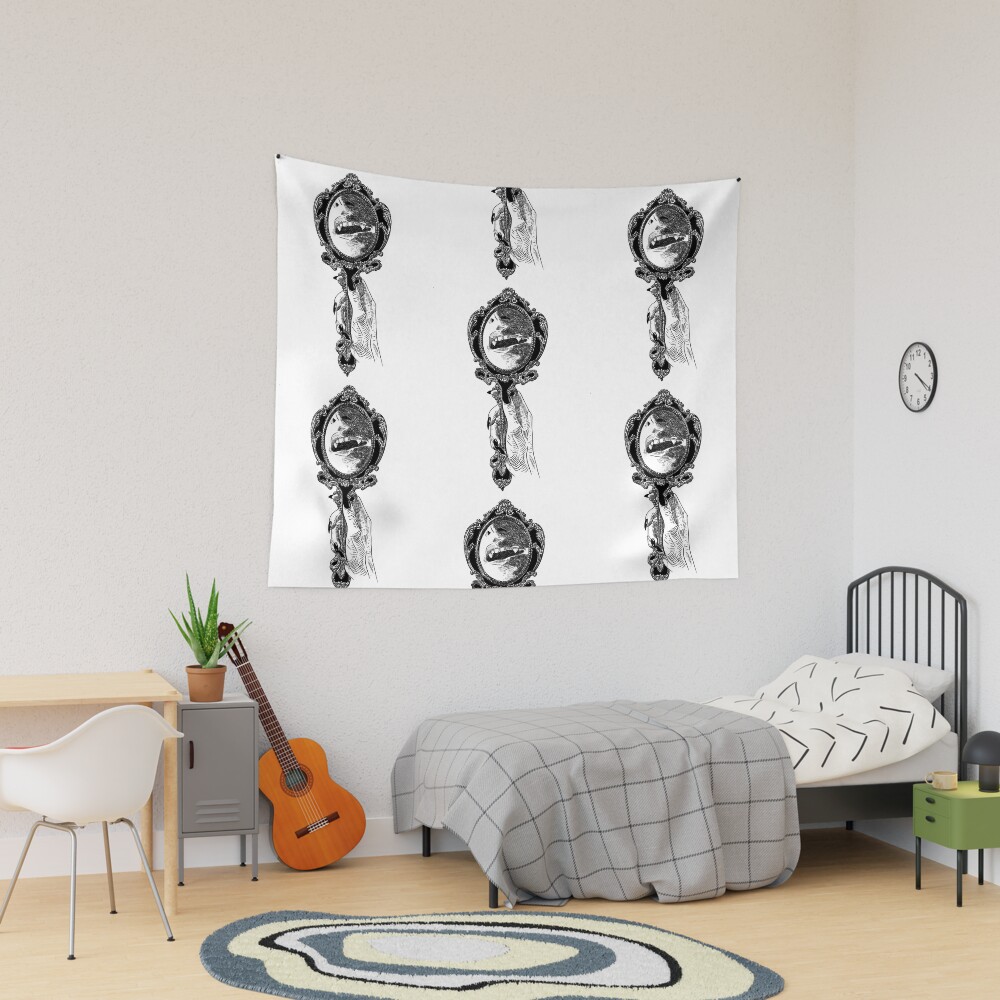 "Vampire Reflection on Handheld Antique Mirror - Vampy Goth Dark ...