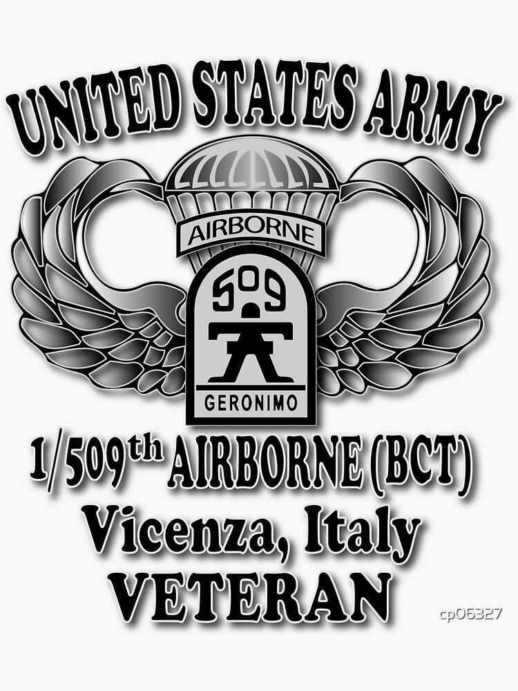 "1st/509th Airborne Veteran- Vicenza, Italy, " Sticker for Sale by cp06327 | Redbubble